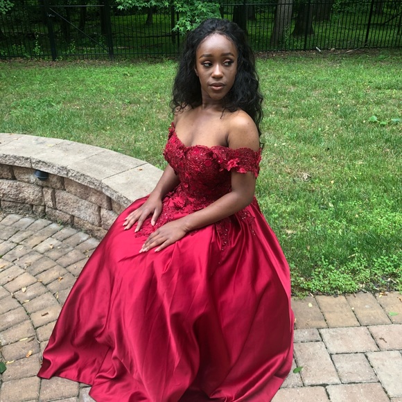 Dresses | Red Princess Ball Gown Prom Dress | Poshmark